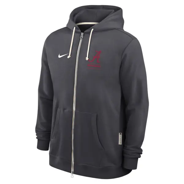 Nike Alabama Sideline Standard Issue Dri-fit College Full-zip Hoodie - Grey