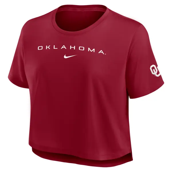 Nike Oklahoma Premium Performance Dri-fit Cropped Top