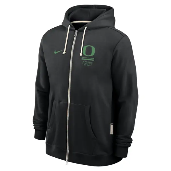 Nike Oregon Sideline Standard Issue Dri-fit College Full-zip Hoodie - Black