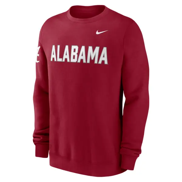 Nike Alabama Sideline Club College Pullover Crew - Red