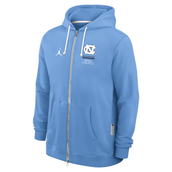 JORDAN North Carolina Sideline Standard Issue Brand Dri-fit College Full-zip Hoodie - Blue