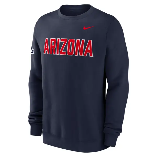 Nike Arizona Sideline Club College Pullover Crew - Blue