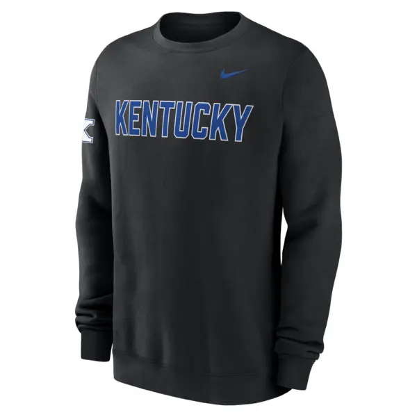 Nike Kentucky Sideline Club College Pullover Crew - Black