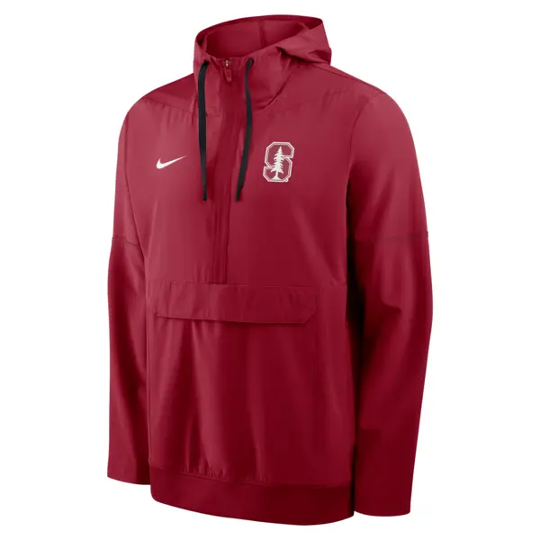 Nike Stanford Sideline Anorak College 1/2-zip Hooded Jacket - Red