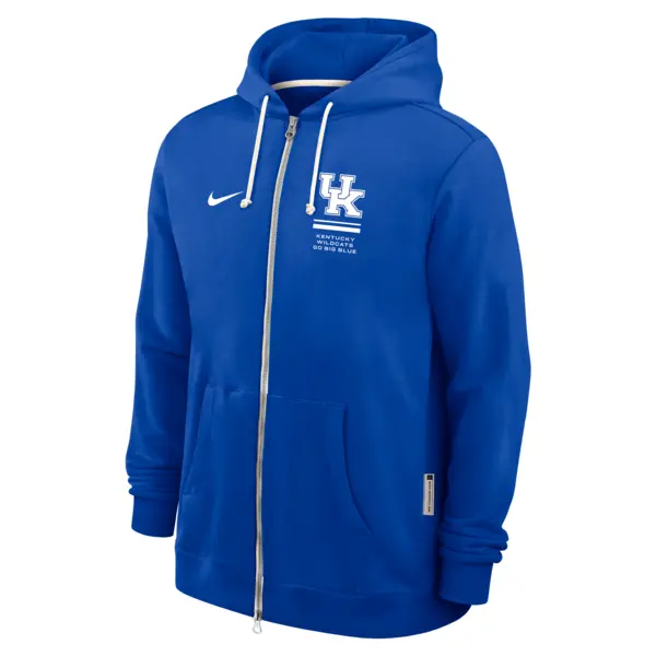 Nike Kentucky Sideline Standard Issue Dri-fit College Full-zip Hoodie - Blue