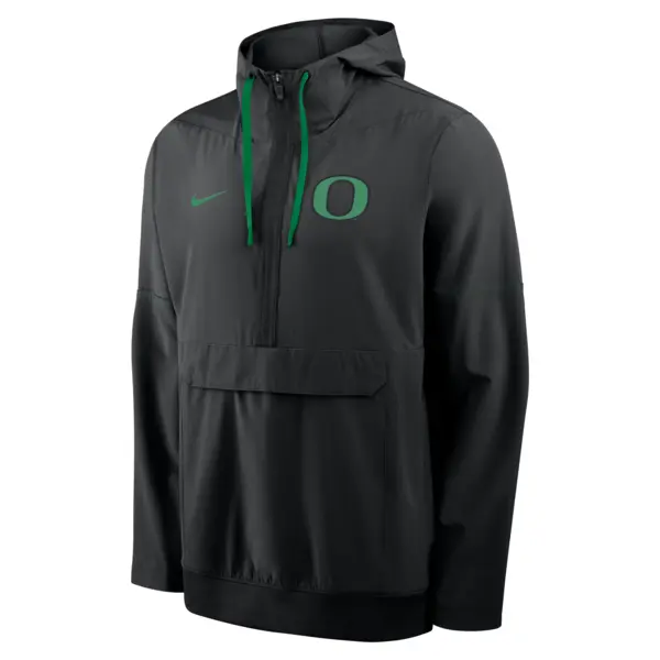 Nike Oregon Sideline Anorak College 1/2-zip Hooded Jacket - Black