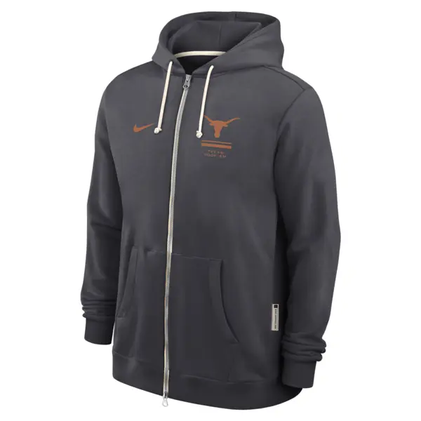Nike Texas Sideline Standard Issue Dri-fit College Full-zip Hoodie - Grey