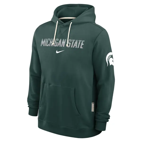 Nike Michigan State Sideline Standard Issue Dri-fit College Pullover Hoodie - Green