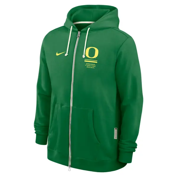 Nike Oregon Sideline Standard Issue Dri-fit College Full-zip Hoodie - Green