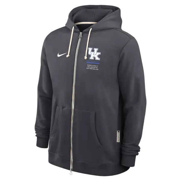 Nike Kentucky Sideline Standard Issue Dri-fit College Full-zip Hoodie - Grey