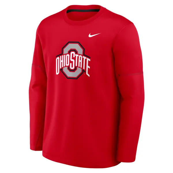 Nike Ohio State Sideline Coaches Therma-fit College Long-sleeve T-shirt - Red