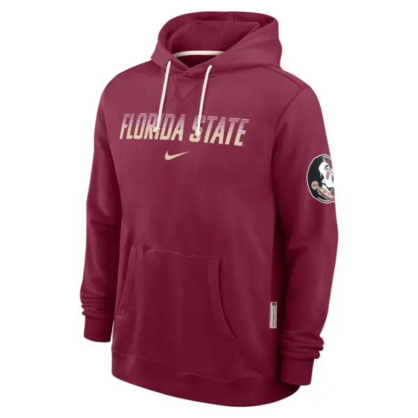 Nike Florida State Sideline Standard Issue Dri-fit College Pullover Hoodie - Red