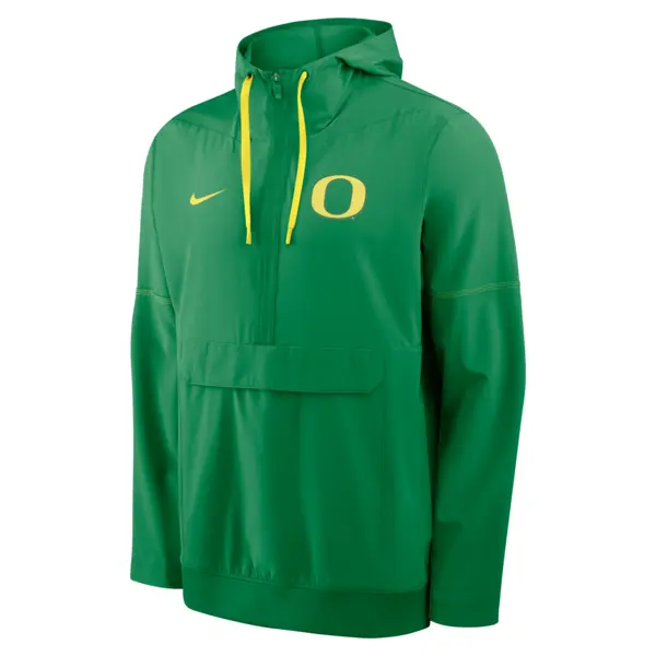 Nike Oregon Sideline Anorak College 1/2-zip Hooded Jacket - Green