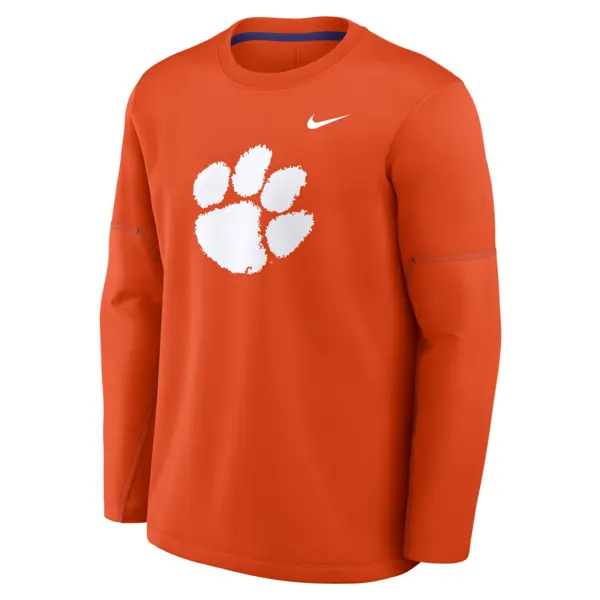 Nike Clemson Sideline Coaches Therma-fit College Long-sleeve T-shirt - Orange