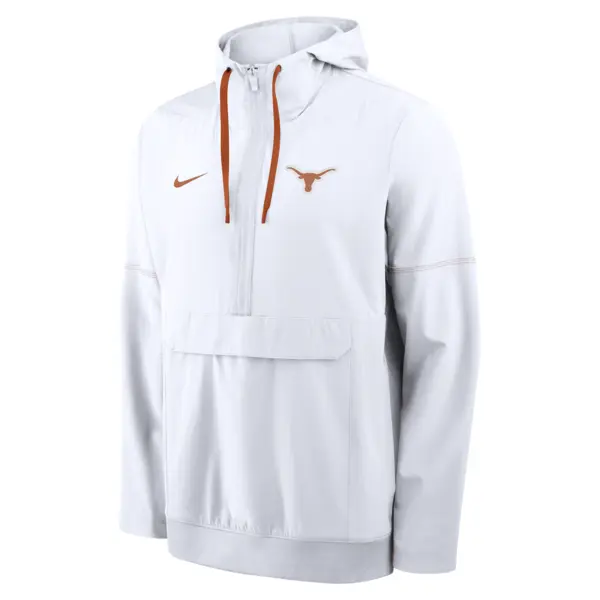 Nike Texas Sideline Anorak College 1/2-zip Hooded Jacket - White