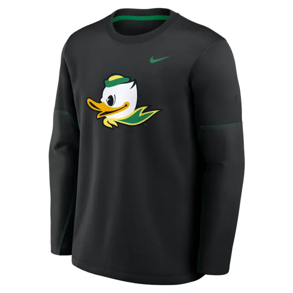 Nike Oregon Sideline Coaches Therma-fit College Long-sleeve T-shirt - Black