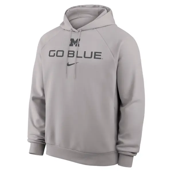 Nike Michigan Premium Performance Dri-fit College Pullover Hoodie - Grey