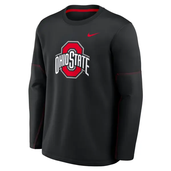 Nike Ohio State Sideline Coaches Therma-fit College Long-sleeve T-shirt - Black