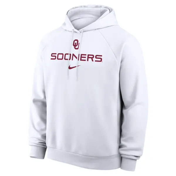Nike Oklahoma Premium Performance Dri-fit College Pullover Hoodie - White