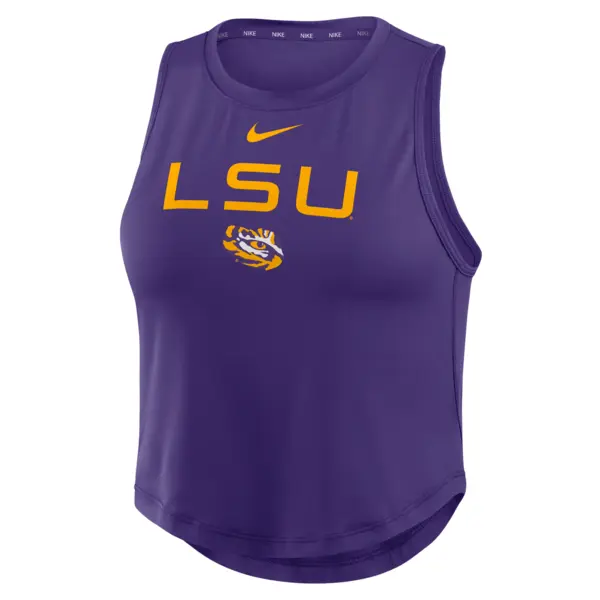 Nike Lsu One Dri-fit Cropped Tank Top - Purple