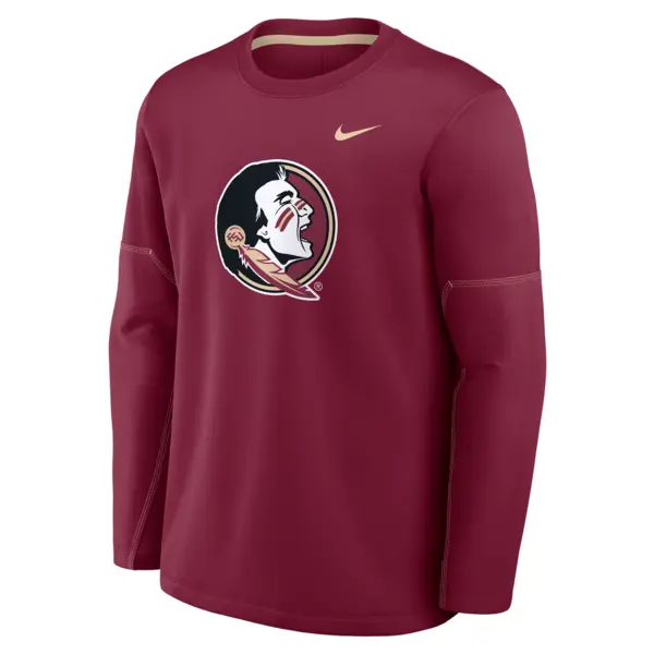 Nike Florida State Sideline Coaches Therma-fit College Long-sleeve T-shirt - Red