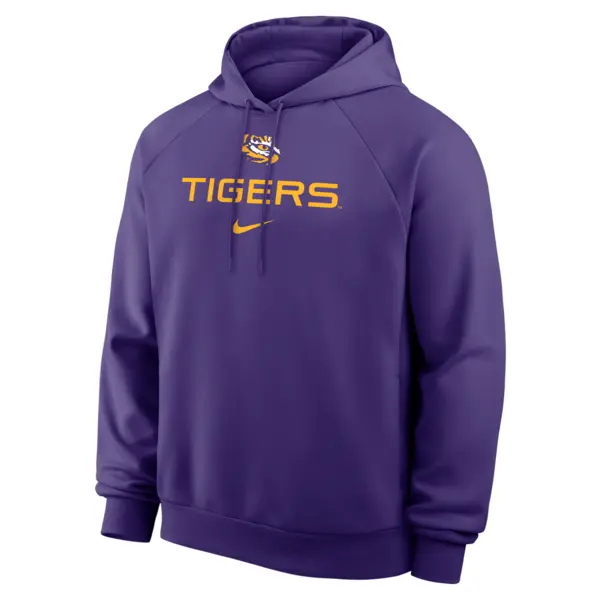 Nike Lsu Premium Performance Dri-fit College Pullover Hoodie - Purple