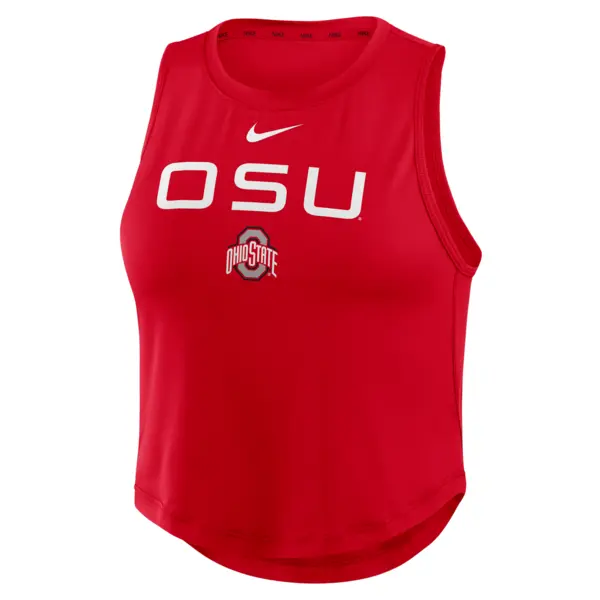 Nike Ohio State One Dri-fit Cropped Tank Top - Red