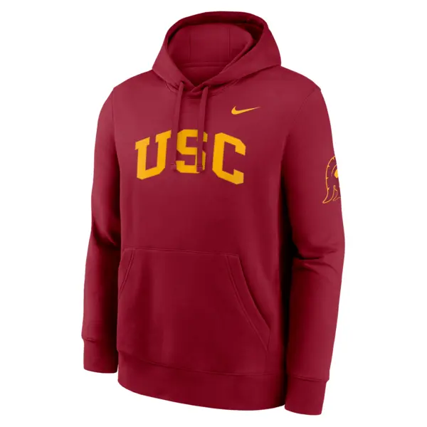 Nike Usc Sideline Club College Pullover Hoodie - Red