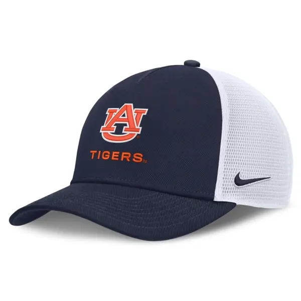 Nike Auburn Sideline Rise Gameday College Trucker Adjustable Hat - Blue