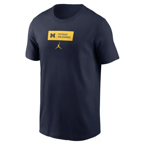 JORDAN Michigan Primetime Seasonal Brand College T-shirt - Blue