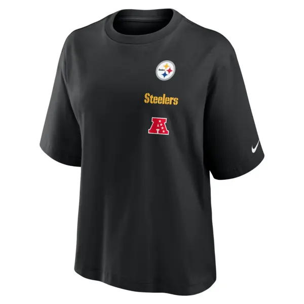 Nike Pittsburgh Steelers Primetime Premium Essential Boxy Nfl T-shirt - Black