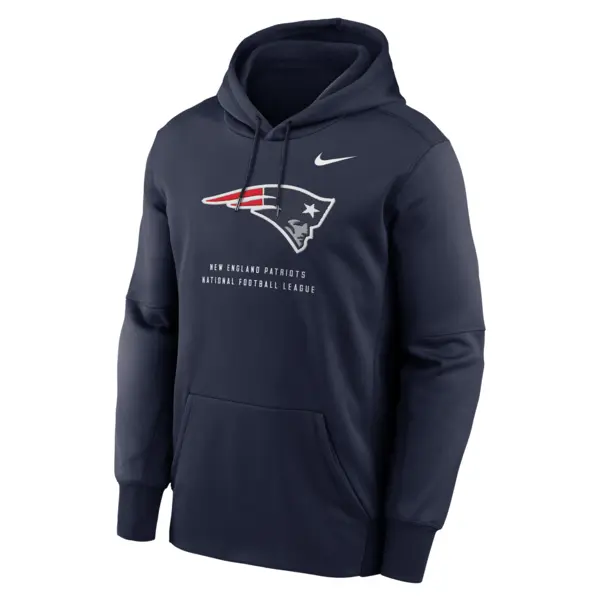 Nike New England Patriots Therma Nfl Pullover Hoodie - Blue