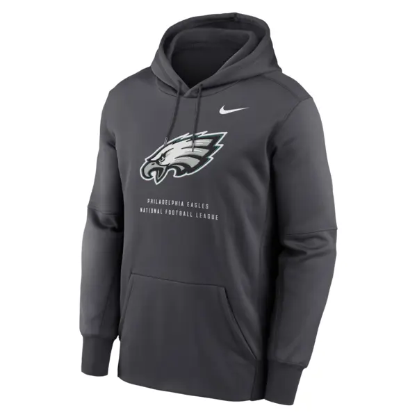 Nike Philadelphia Eagles Therma Nfl Pullover Hoodie - Grey