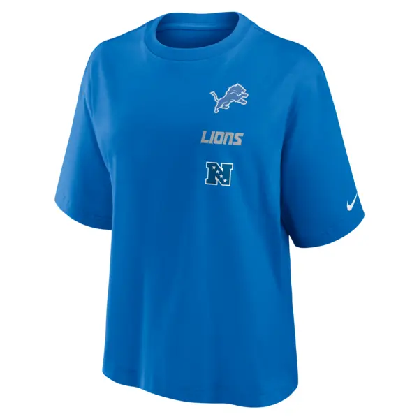 Nike Detroit Lions Primetime Premium Essential Boxy Nfl T-shirt - Blue