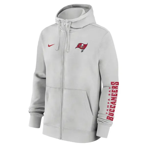 Nike Tampa Bay Buccaneers Club Nfl Full-zip Hoodie - Grey