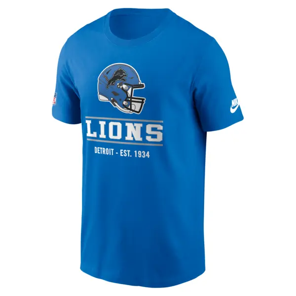 Nike Detroit Lions Essential Dri-fit Nfl Long-sleeve T-shirt - Blue