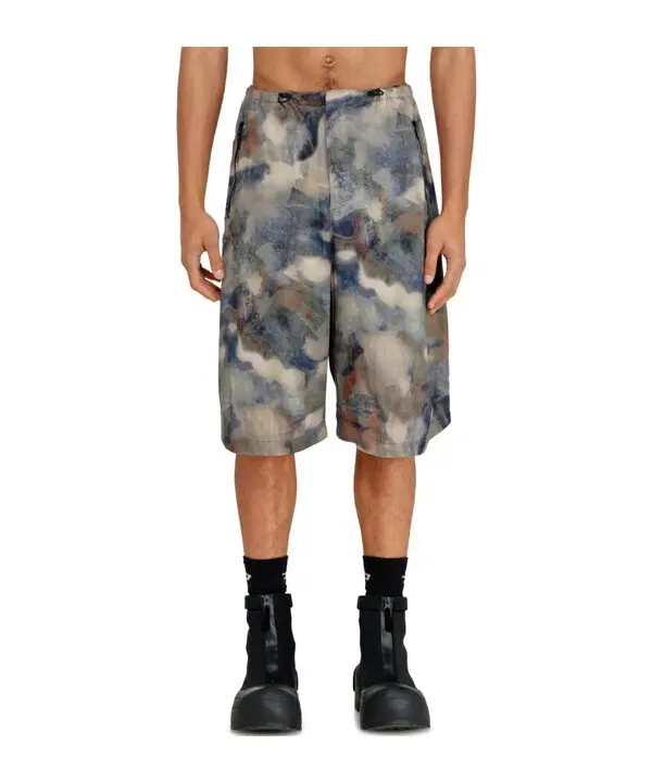 DIESEL® Camouflage Print Bermuda Shorts