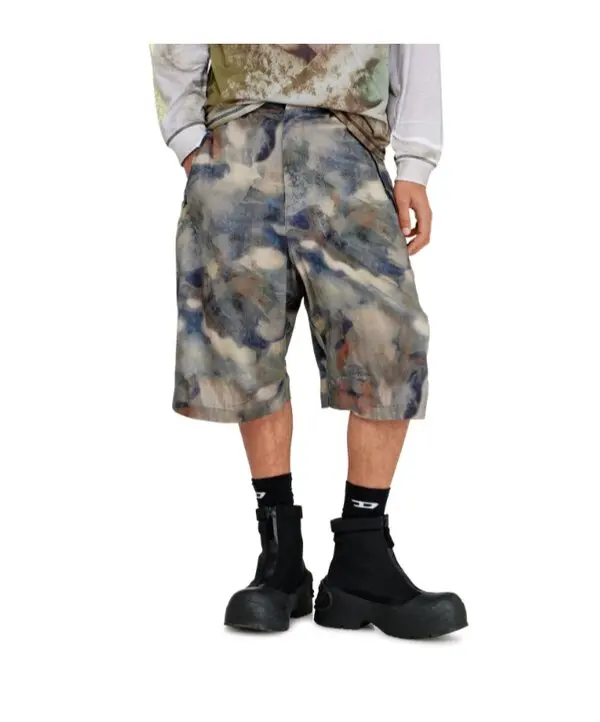 DIESEL® Camouflage Print Bermuda Shorts