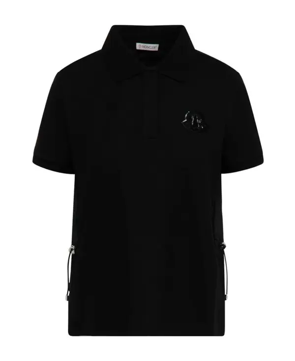 Moncler Logo-patch Drawstring Polo Top