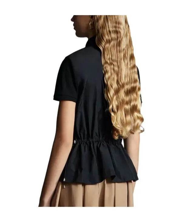 Moncler Logo-patch Drawstring Polo Top