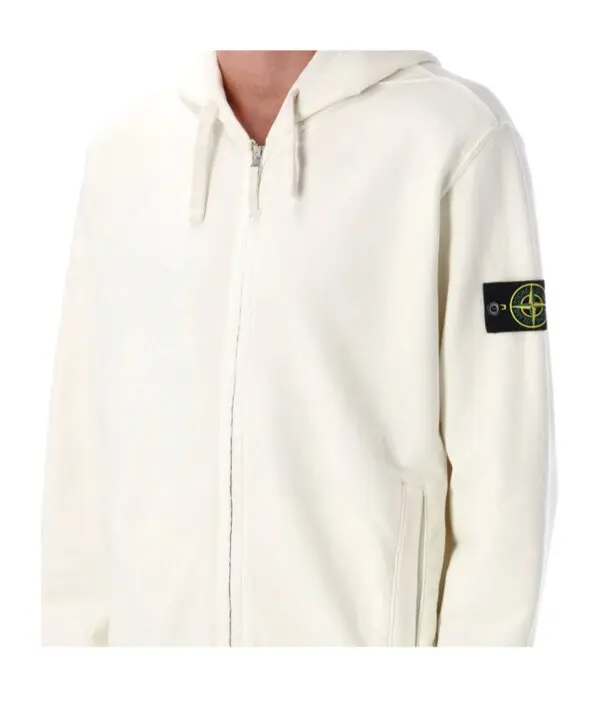 Stone Island Compass Patch Zip-up Hoodie