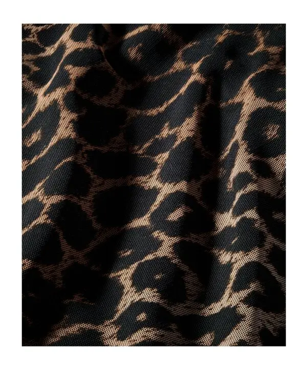 Saint Laurent Print Tulle Slip Dress