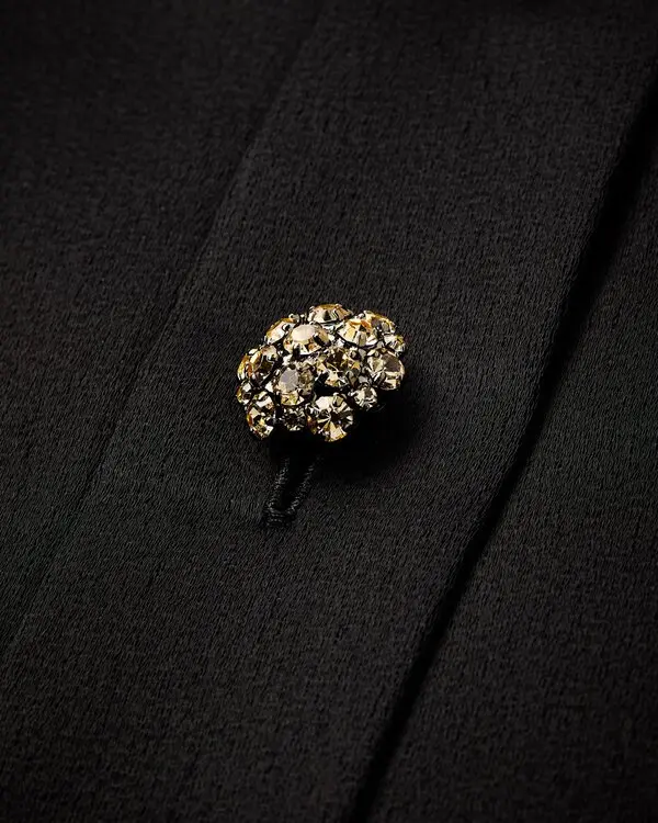 Saint Laurent Button Mini Dress