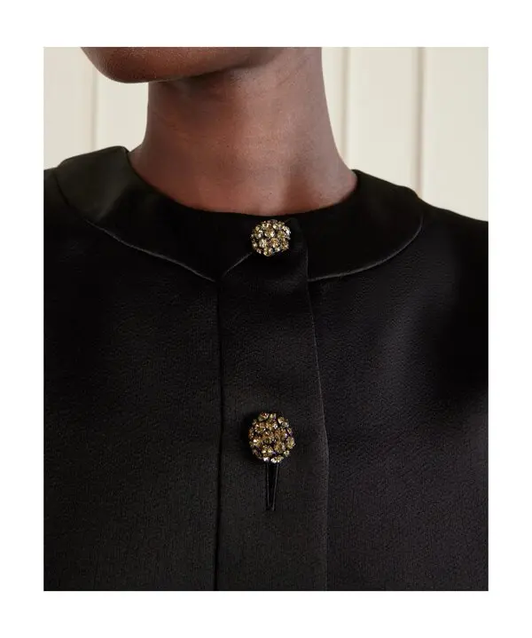 Saint Laurent Embellished Sleeveless Mini Dress