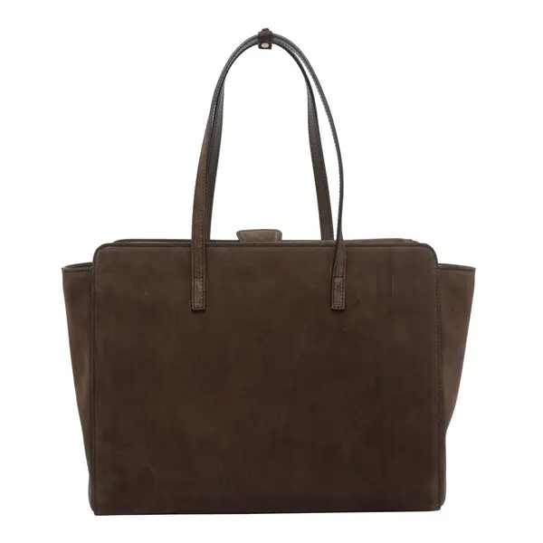 HIDESINS Large Flap Suede Tote Bag