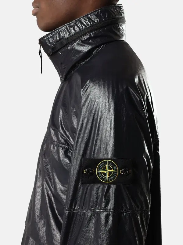 Stone Island Long-sleeved Casual Jacket With Stand-up Collar And Zip Closure