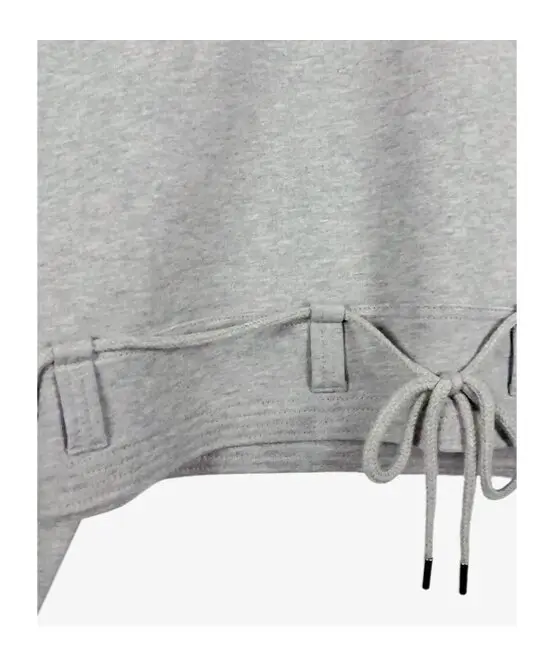 Dries Van Noten Long Sleeve Sweatshirt With Drawstring Hem - Gray
