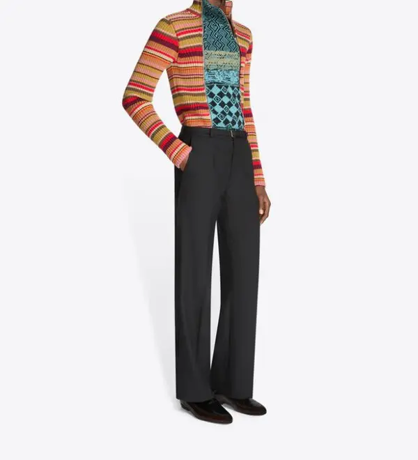 Dries Van Noten Belted Wool Pants
