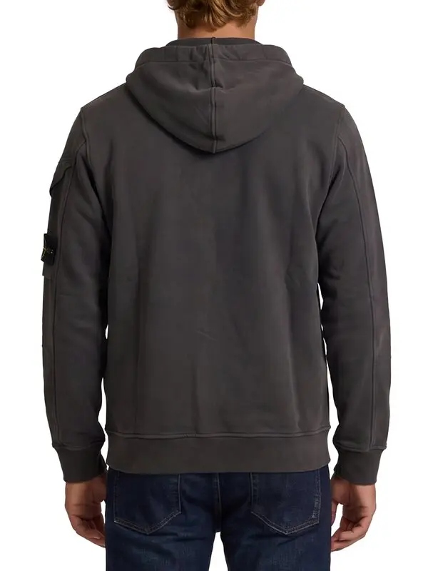 Stone Island Logo Patch Zip-up Hoodie