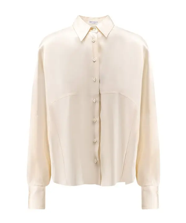 Brunello Cucinelli Long-sleeved Shirt - Ivory